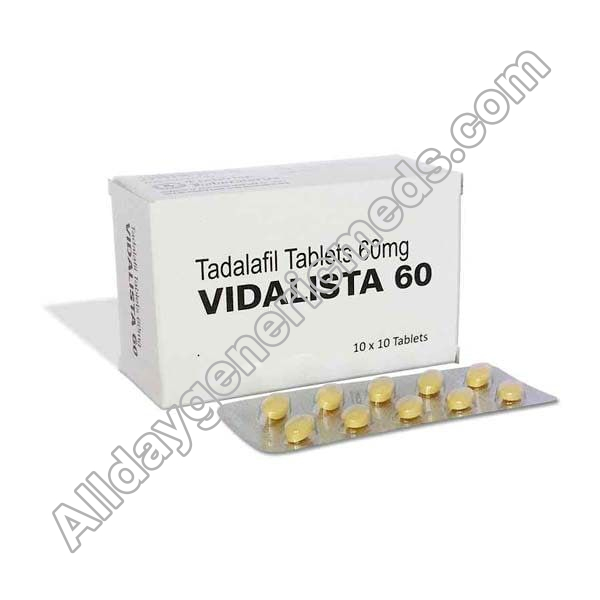 Vidalista 60 Mg (Tadalafil) help treat male sexual problems.